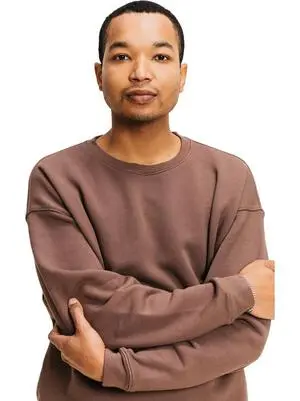OCIO Organic Cotton Teddy Oversized Crewneck - Rye
