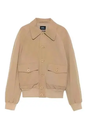 A.p.c. Button-front Bomber Jacket - Neutrals