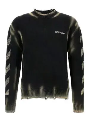 Off-White Diag Arr Corrosion Crew-neck Sweater - Black