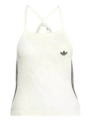 Adidas Crochet Halterneck Top - White
