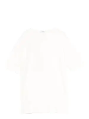 LEMAIRE Henley Ribbed Top - White