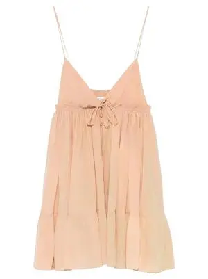 Chloé Ruffled Tiered Dress - Neutrals
