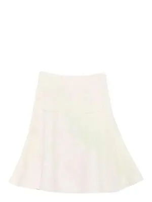 N°21 Patch Pocket Woven Midi Skirt - Neutrals