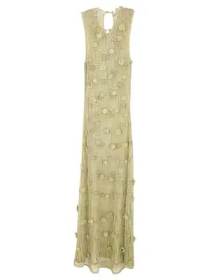 Cult Gaia Floral-appliqué Maxi Dress - Neutrals