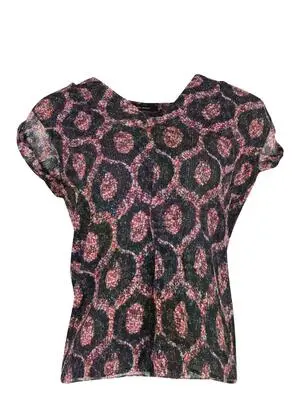 ISABEL MARANT VINTAGE Paisley V-neck Blouse - Black
