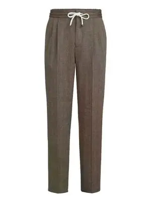 Brunello Cucinelli Drawstring Trousers - Brown