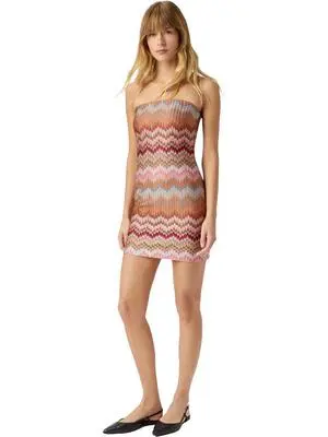 MISSONI Missoni Viscose Chevron Snake-Pattern Mini Dress