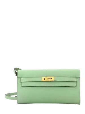 HERMES Kelly To Go Wallet Evercolor - Vert Criquet