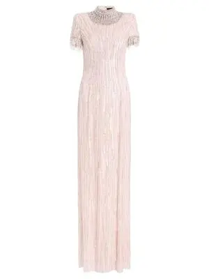 Jenny Packham Madeleine Beaded Maxi Gown - Fox Coral