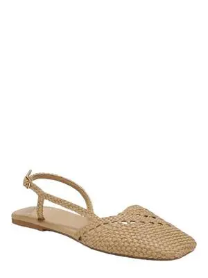 Franco Sarto Ilona Woven Slingback Flats Woodsmoke
