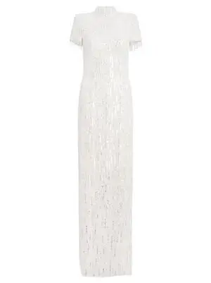 Jenny Packham Madeleine Sequin Beaded Gown - Ivory