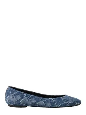 LANVIN Lunar Year Denim Ballerinas - Blue