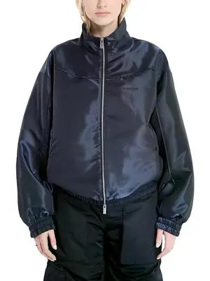 JORDAN Satin Bomber Jacket - Black