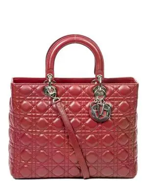 Dior Large Lady Handbag - Red