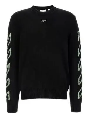 Off-White 3d Diag Outline Sweater - Black