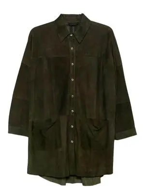 GIORGIO BRATO Patch-pockets Long Shirt - Green