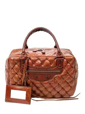 Balenciaga Quilted Tote Bag - Brown