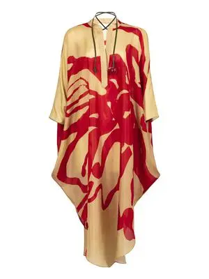 Silvia Tcherassi Elea Silk Habutai Tunic With Abstract Print - Multi
