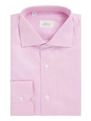 Brioni Cotton Stripe Shirt - Pink