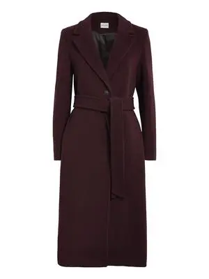 Claudie Pierlot Wool-cotton Belted Trench Coat - Red