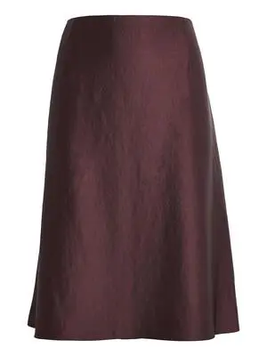 Vince Satin A-line Knee Length Skirt - Red