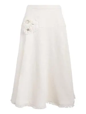 Cinq À Sept Cotton Henriette Midi Skirt - Ivory