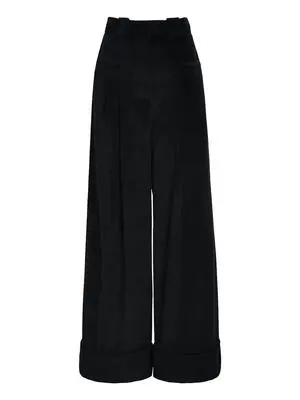 Claudie Pierlot Corduroy Wide-leg Trousers - Black