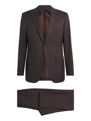 Brioni Wool-silk Plume 2-piece Suit - Brown
