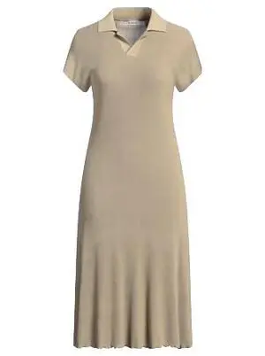 Burberry Midi Flared Dress - Sage Green