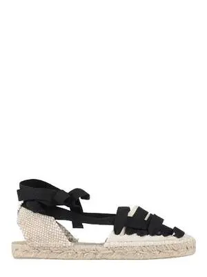 CastaÑer Espadrilles With Wrapping Straps - White