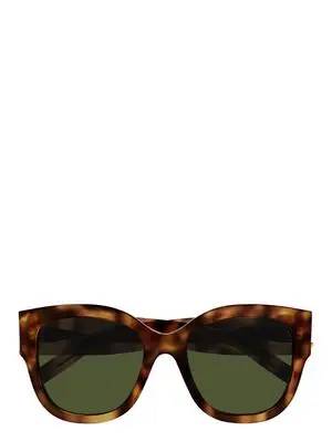 Saint Laurent Sl M95/f Linea Monogram Sunglasses - Havana