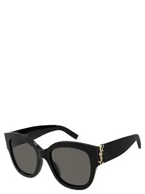 Saint Laurent Sl M95/f Linea Monogram Sunglasses - Black