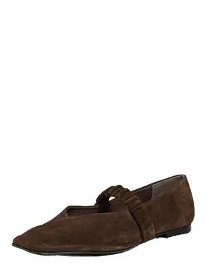 ALOHAS Lautan Suede Leather Ballet Flats - Suede Brown