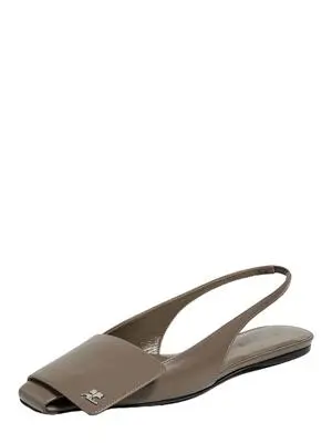 COURREGES Fold Slingbacks - Light Mocha