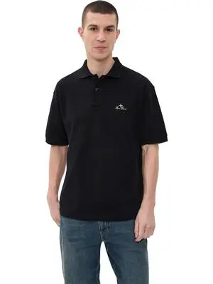 Stone Island Relaxed Pique Polo - Black