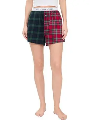 Polo Ralph Lauren Plaid Fleece Boxers - Black Watch/stuart