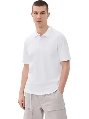 Reigning Champ Solotex Mesh Tiebreak Standard Polo - White
