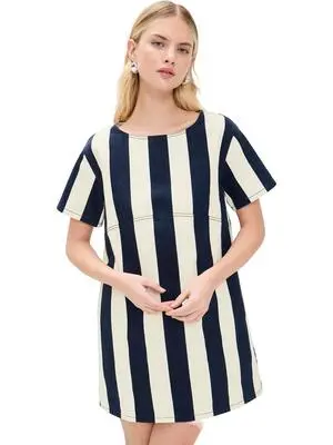 SIMONMILLER Sahara Stripe Mini Dress - Navy/cream