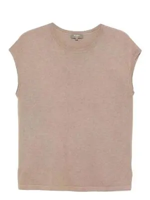 N.peal Sleeveless Knit Top - Neutrals