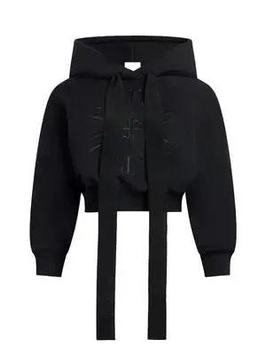 Patou Tie-detail Hoodie - Black