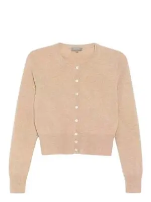 N.peal Cropped Cardigan - Neutrals