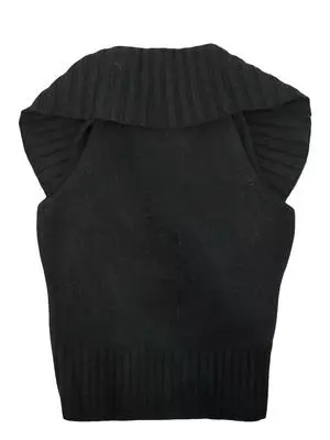 Cult Gaia Chen Open-back Ribbed Top - Black