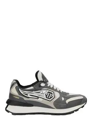 Philipp Plein Logo Patch Runner Sneakers - Grey