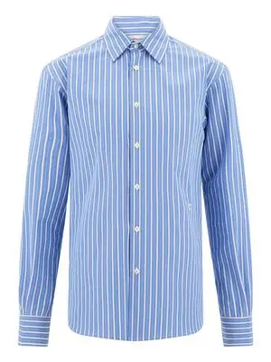 FERRAGAMO Poplin Shirt - Blue