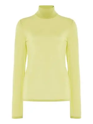 Gabriela Hearst Cashmere And Silk Knit Turtleneck - Lime Adamite