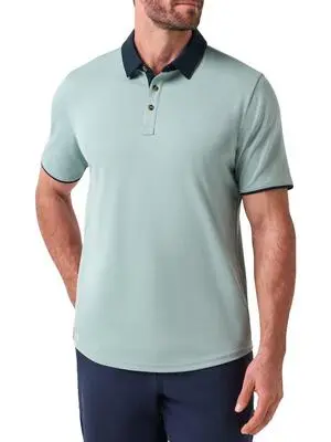 Travis Mathew All Day Social Club Contrast Collar Cotton Blend Polo Shirt - Arona