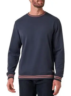 Travis Mathew Social Club Contrast Stripe Sweatshirt - Total Eclipse