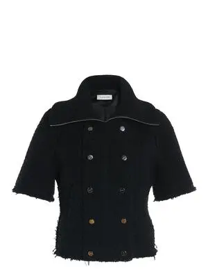 LANVIN Short-sleeve Wool-blend Jacket - Black