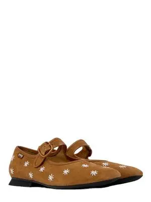Camper Casi Myra Mary Jane Flat - Medium Brown