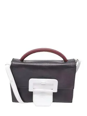 MAISON MARGIELA Buckle Detail Leather Tote - Black
